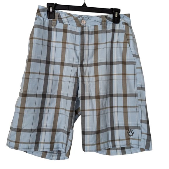 Rusty | Shorts | Mens Rusty Plaid Shorts Blue Multi Size 3 | Poshmark